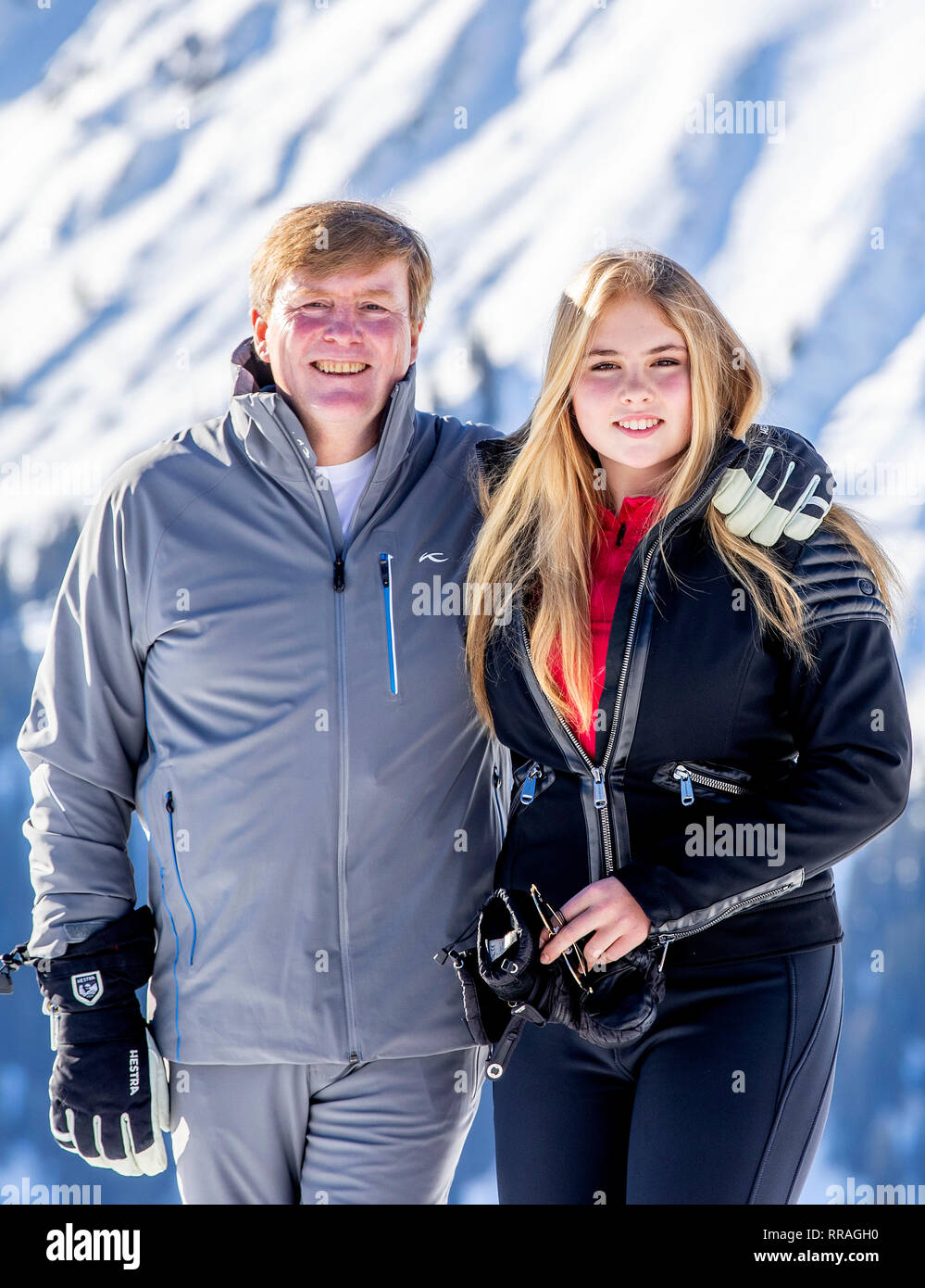Lech, Austria. 25th Feb, 2019. King Willem-Alexander, Queen Maxima ...