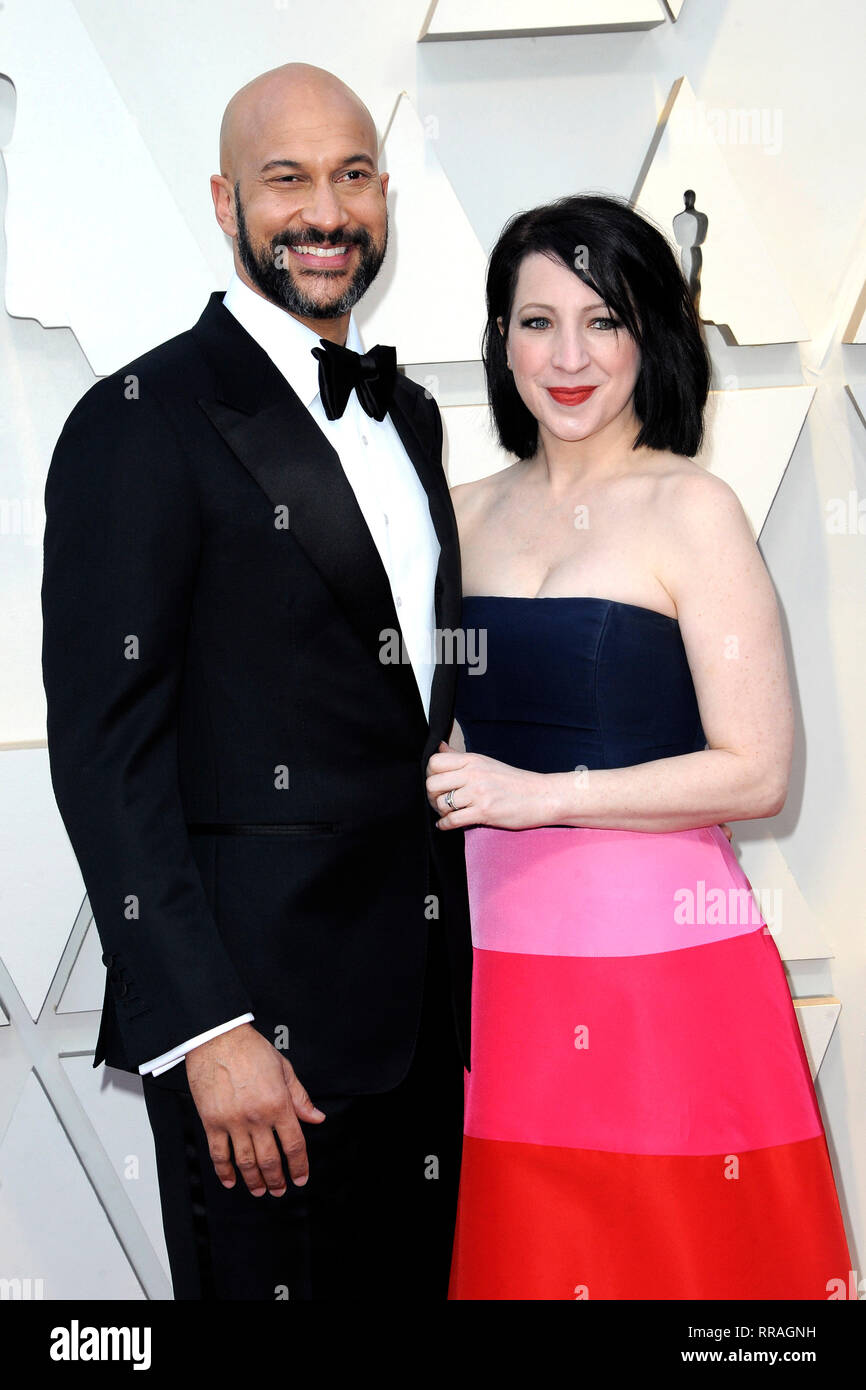 Los Angeles, USA. 24th Feb, 2019. Keegan-Michael Key and Elisa Pugliese ...