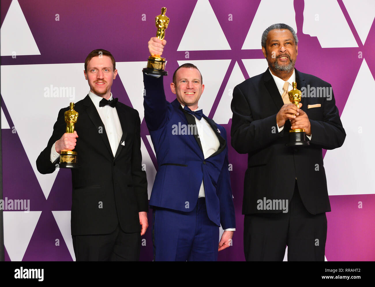 Los Angeles, USA. 24th Feb, 2019. David Rabinowitz, Charlie Wachtel and ...