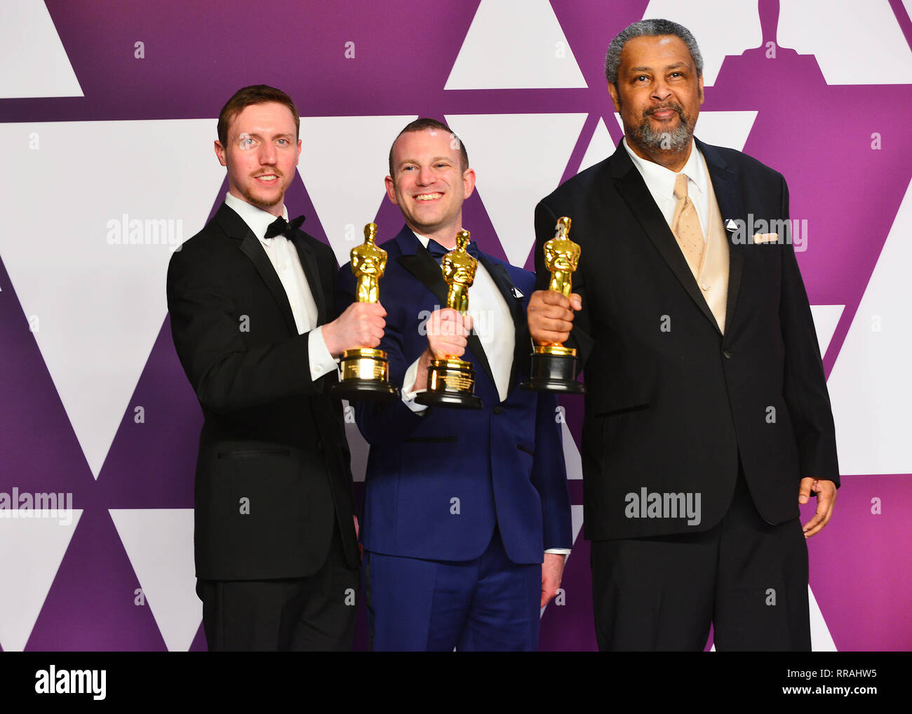 Los Angeles, USA. 24th Feb, 2019. David Rabinowitz, Charlie Wachtel and ...