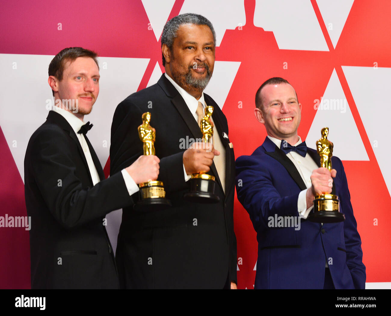Los Angeles, USA. 24th Feb, 2019. David Rabinowitz, Charlie Wachtel and ...