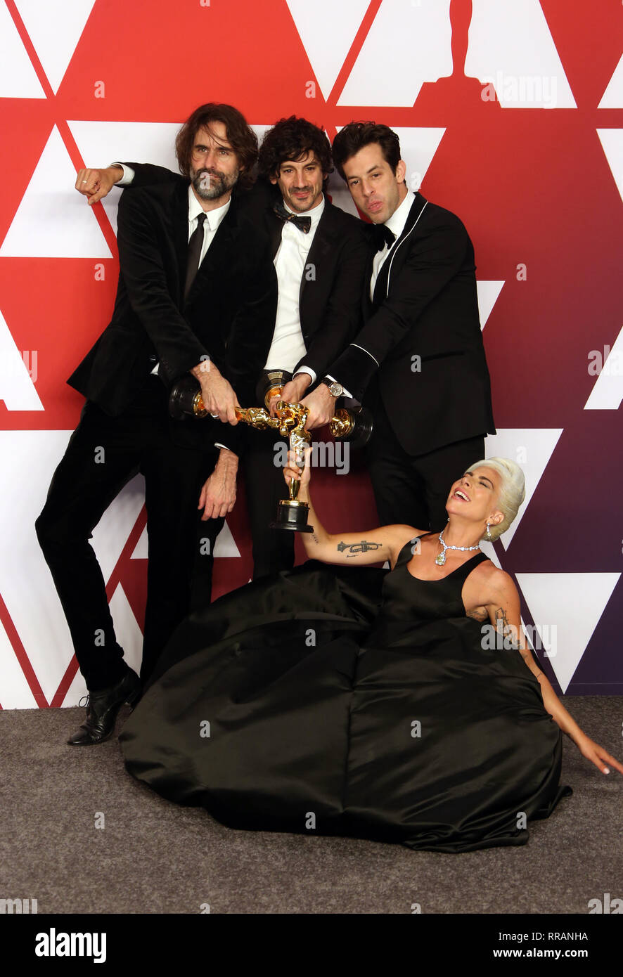 HOLLYWOOD, CALIFORNIA - FEBRUARY 24: Lady Gaga, Andrew Wyatt, Anthony ...