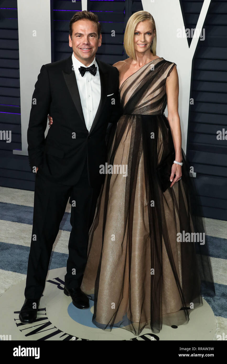 BEVERLY HILLS, LOS ANGELES, CA, USA - FEBRUARY 24: Lachlan Murdoch and ...