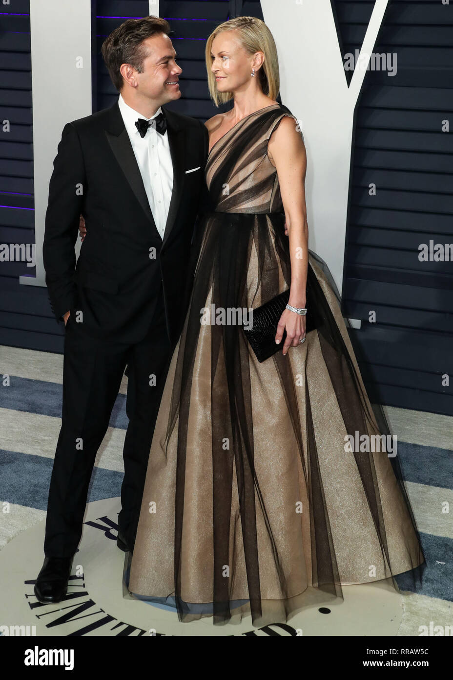 BEVERLY HILLS, LOS ANGELES, CA, USA - FEBRUARY 24: Lachlan Murdoch and ...