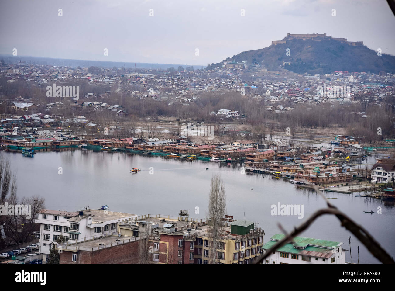 Srinagar, Jammu and Kashmir, India. 25th Feb, 2019. An aerial view of ...