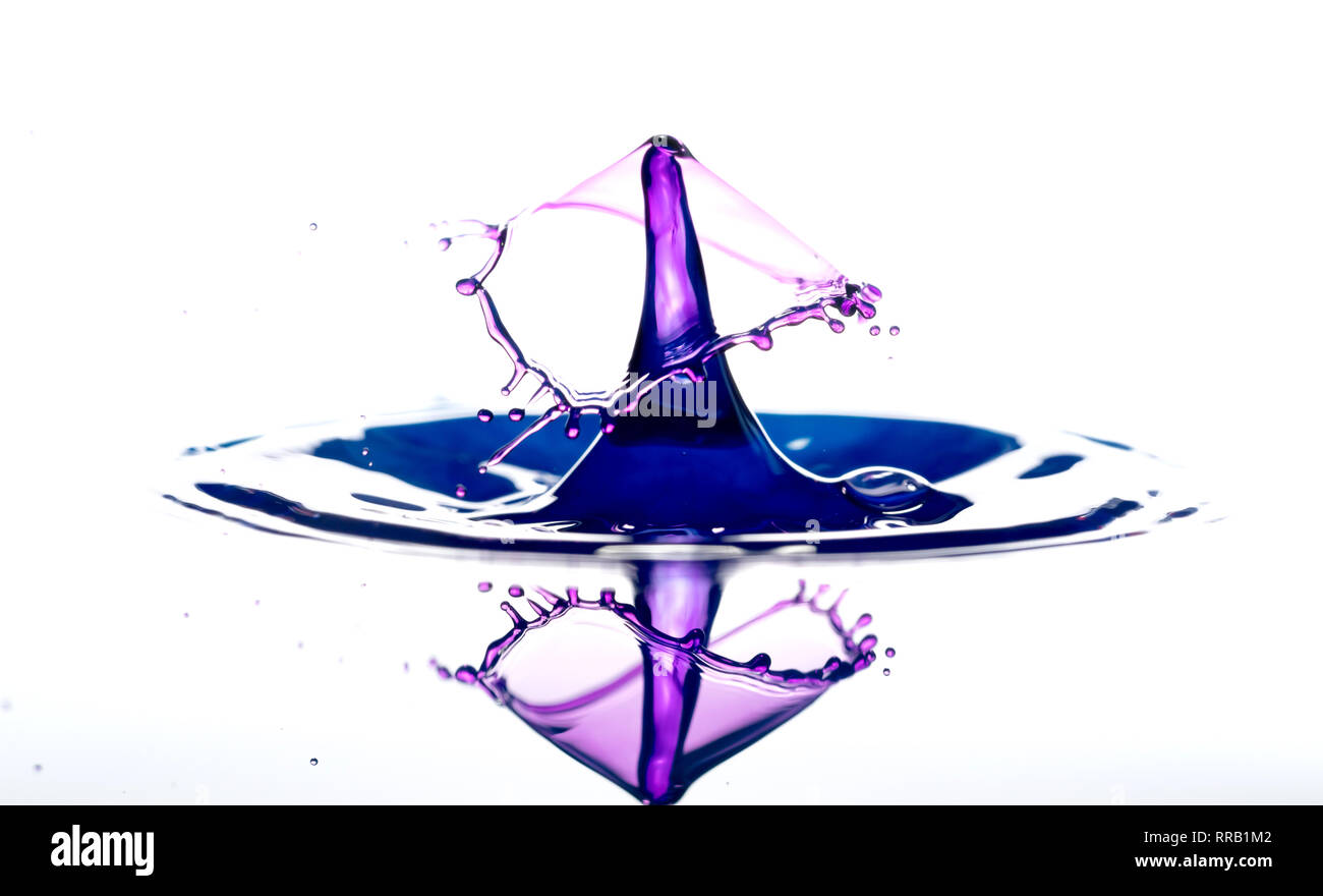 Water splash. drops collision Stock Photo - Alamy