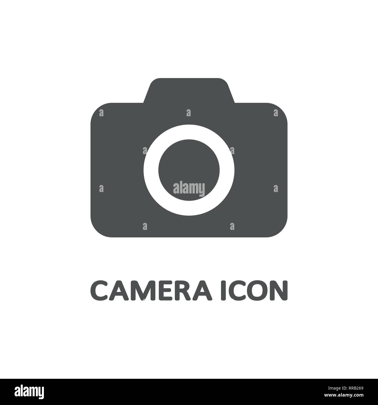 Camera Icon in flat style isolated on grey background. Camera symbol ...