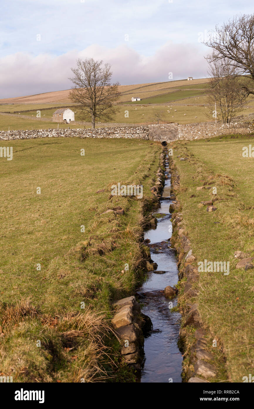 Small stream running through field hi-res stock photography and images ...
