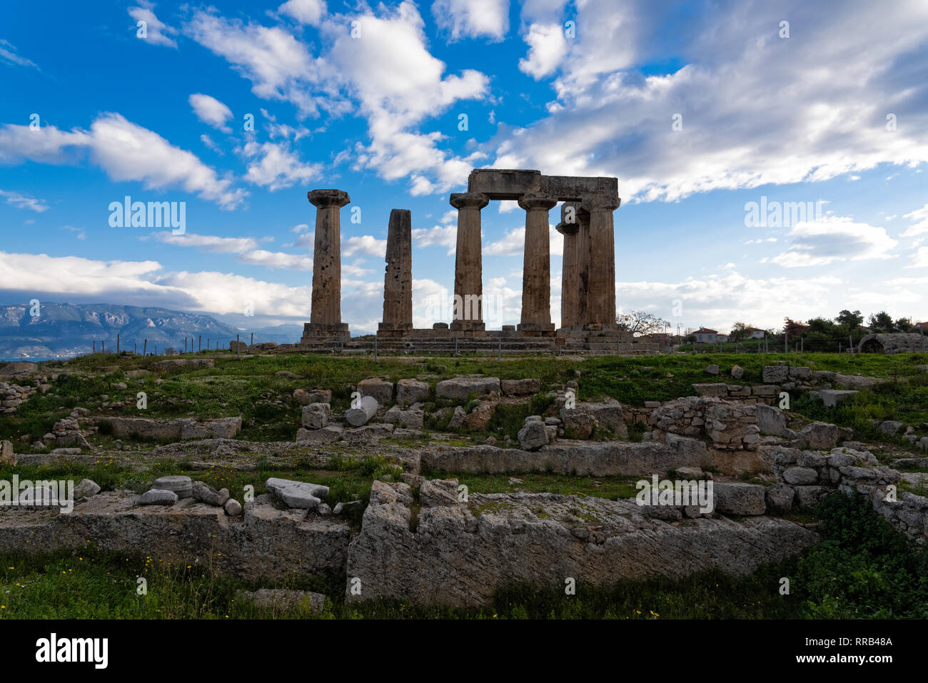 The temple of Apollo and part of the archaeological site of ancient ...