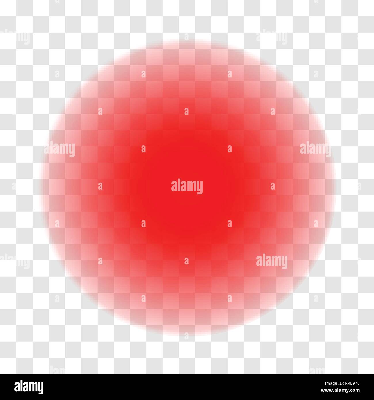 Pain Red Circle Icon For Inflammatory Ache Point. Vector Symbol For ...