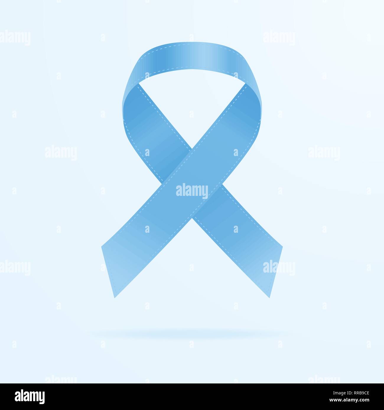 Awareness Blue Ribbon. World Prostate Cancer Day Concept. Isolated On A ...