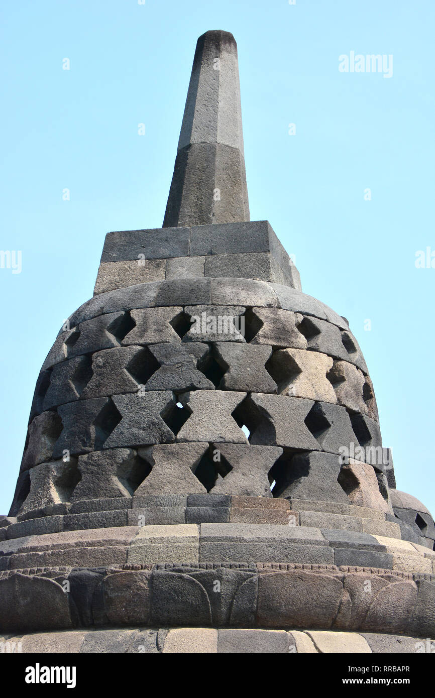 Mahayana Buddhist Temple (9th century), Borobudur, Central Java ...