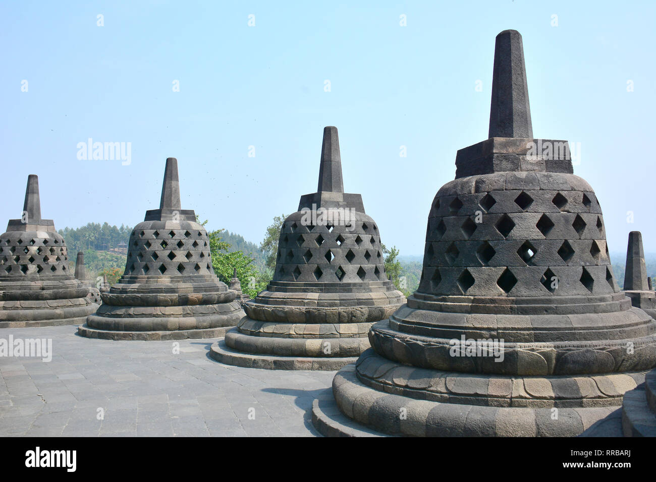 Mahayana Buddhist Temple (9th century), Borobudur, Central Java ...