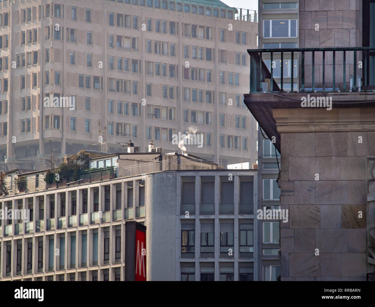 Modern architecture of Milan (Italy), Torre Velasca (Velasca Tower ...