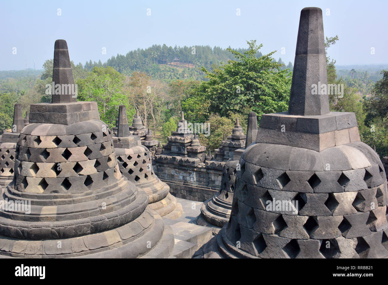 Mahayana Buddhist Temple (9th century), Borobudur, Central Java ...