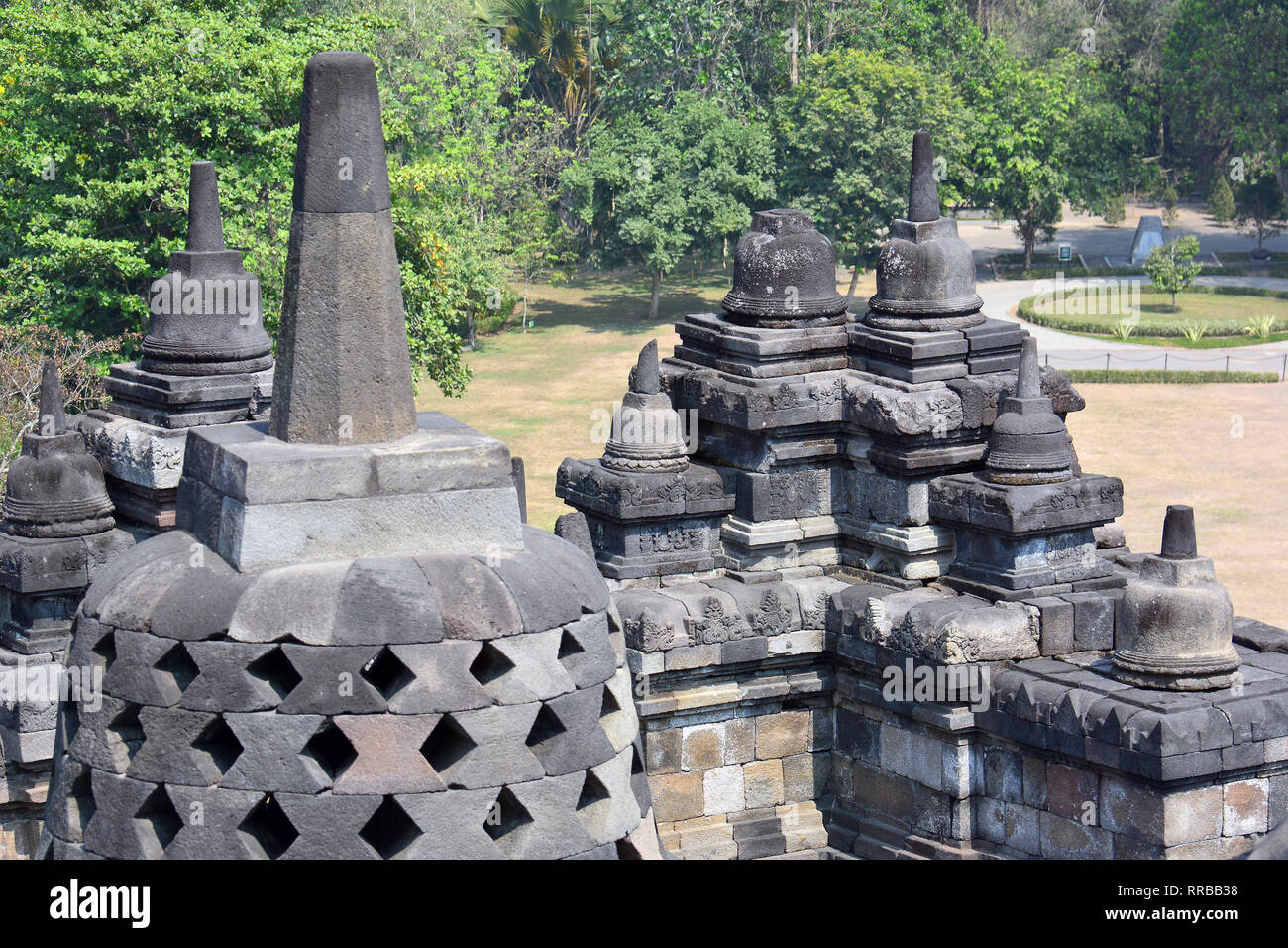 Mahayana Buddhist Temple (9th century), Borobudur, Central Java ...
