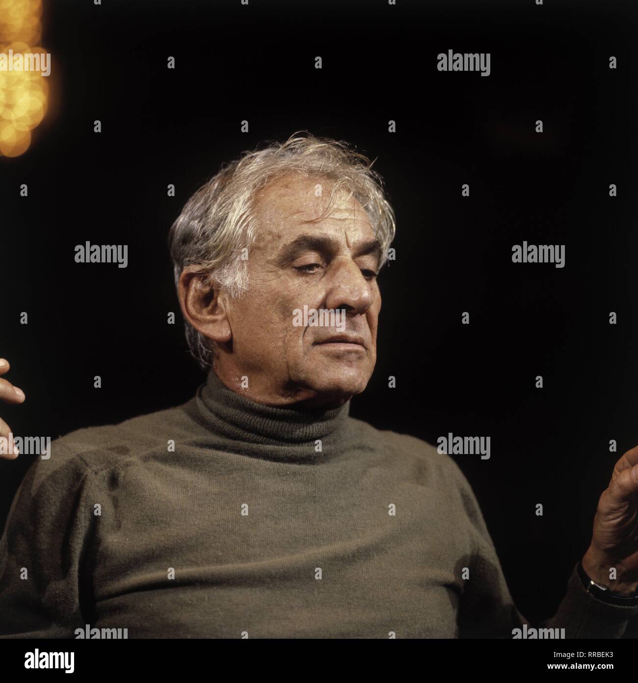 The US-American Conductor and Composer LEONARD BERNSTEIN (1918-1990 ...