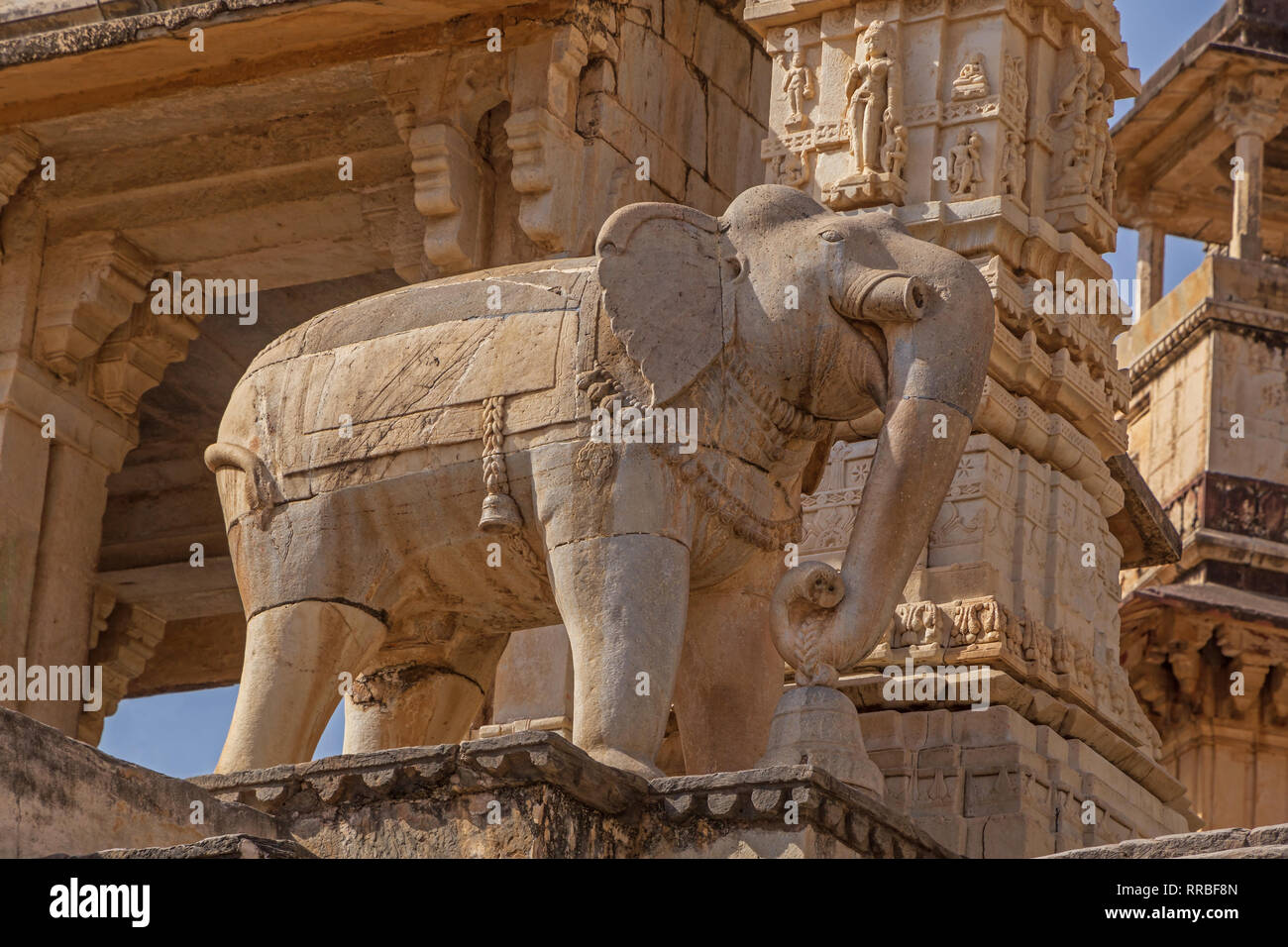 statue of elephant in old temple near Jaipur, India Stock Photo - Alamy
