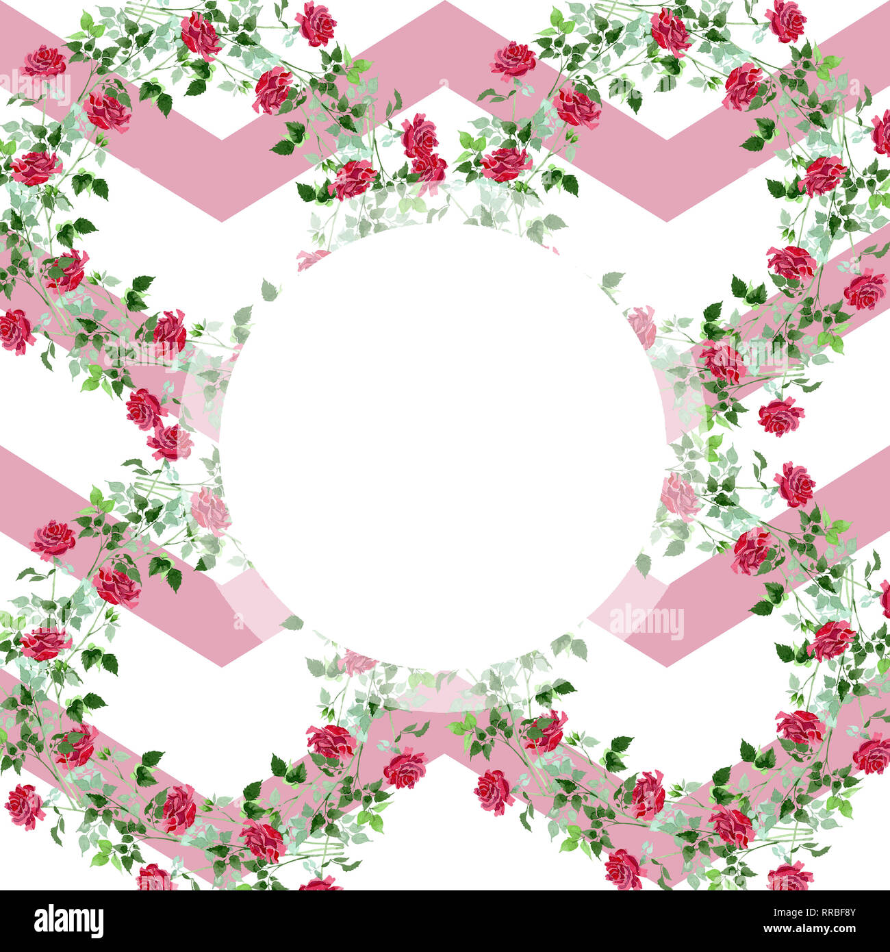 Red bush roses floral botanical flowers.Watercolor background ...