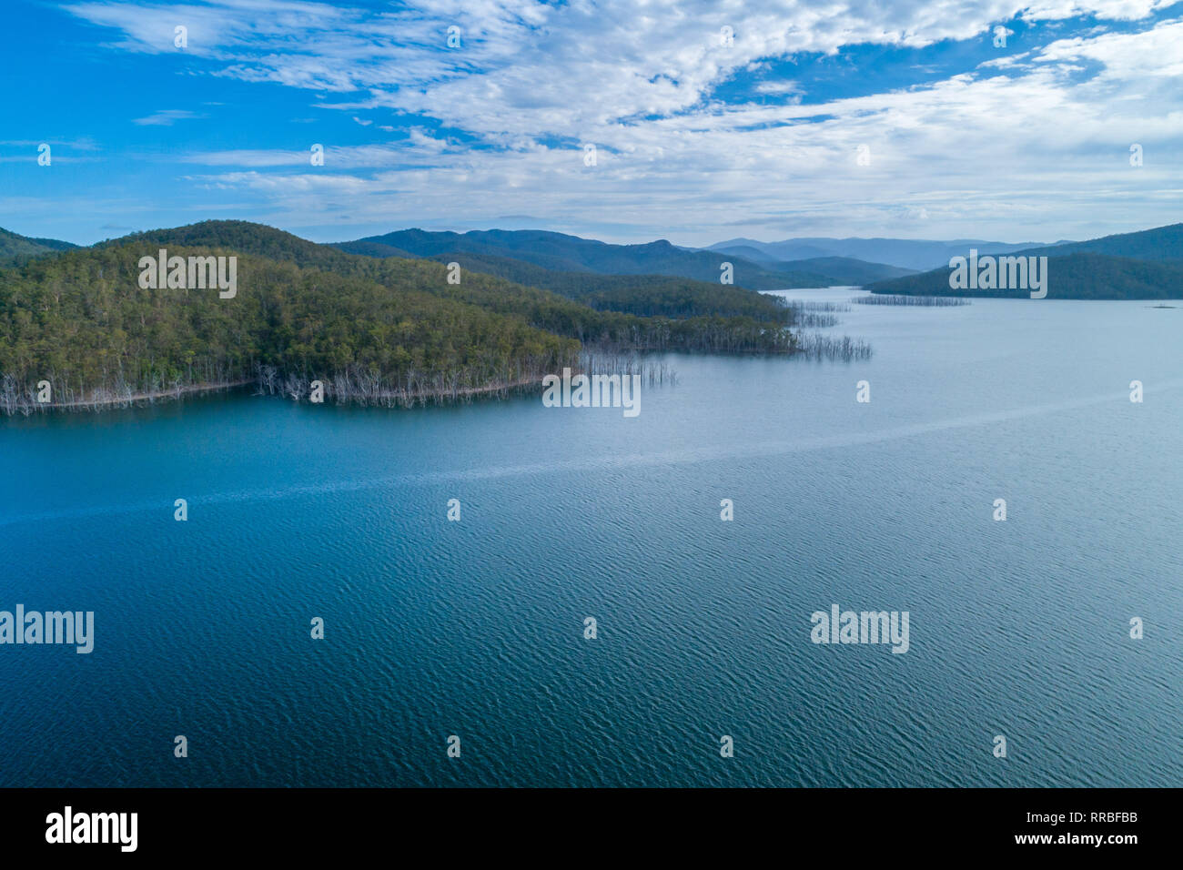 Aerial view of Advancetown Lake and surroundings. Advancetown ...