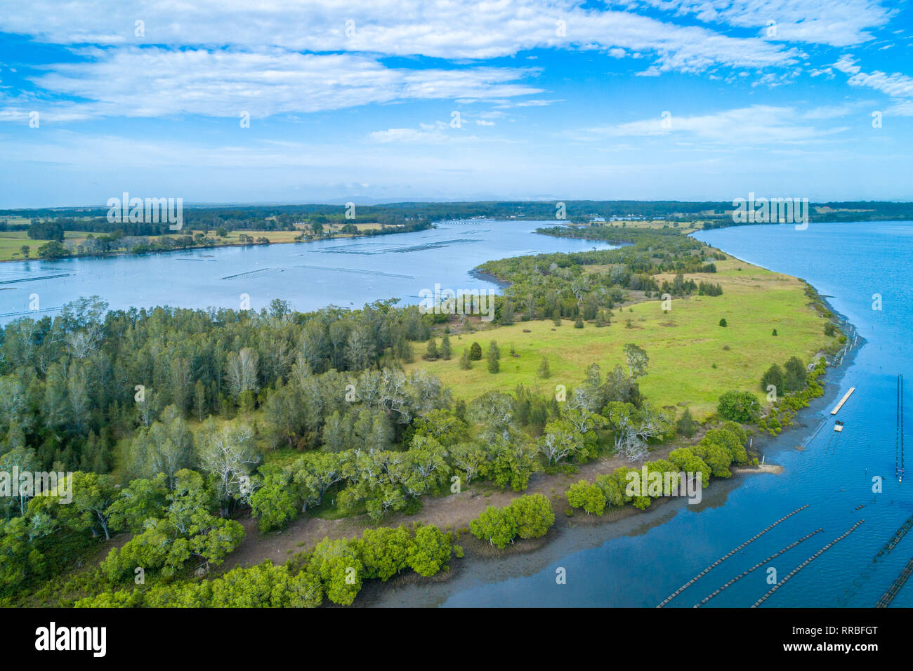 Aerial view of countryside and rivers in Australia Stock Photo - Alamy