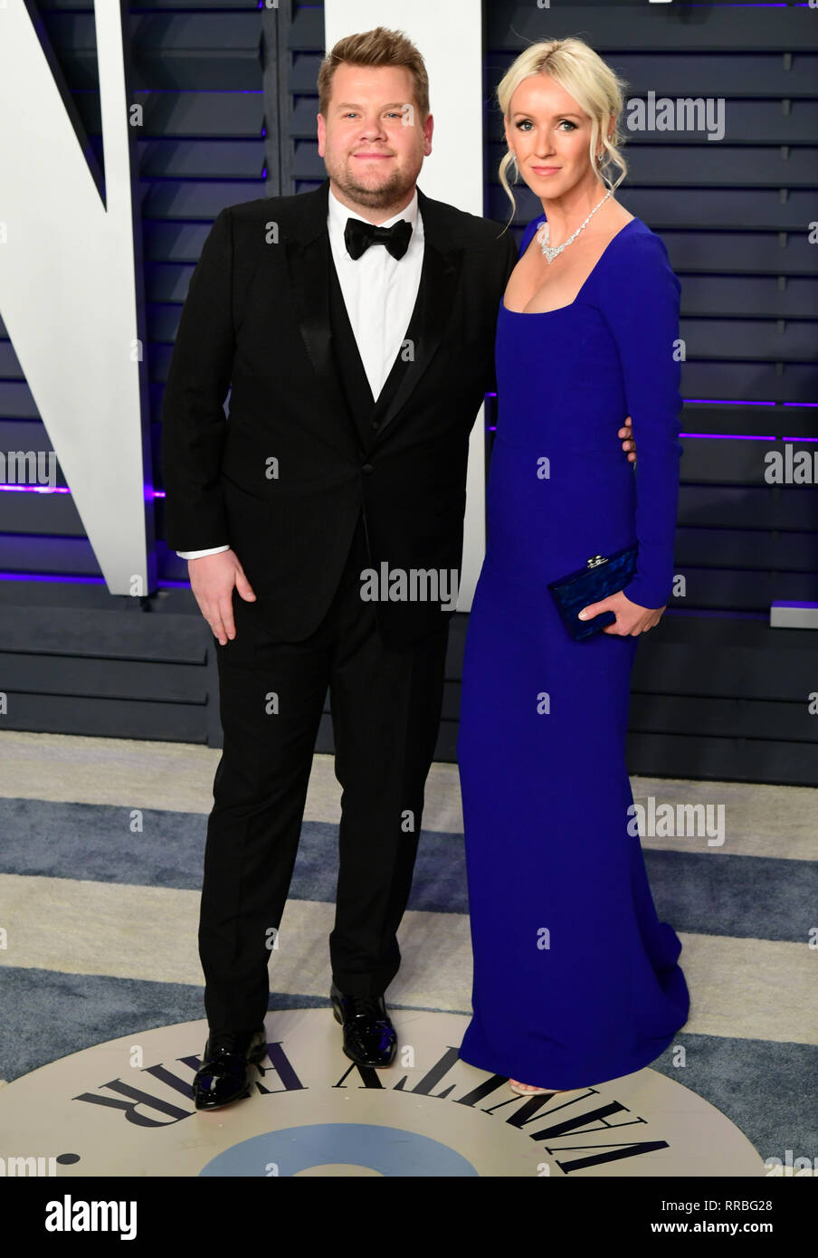 James Cordon and Julia Carey attending the Vanity Fair Oscar Party held ...