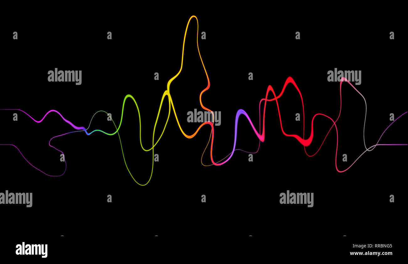 Audio digital equalizer technology, pulse musical. Abstract of sound ...