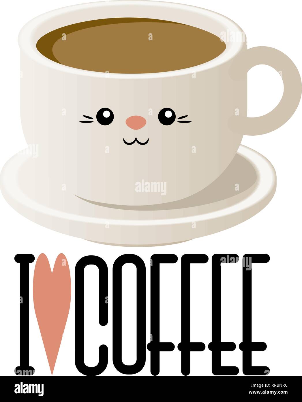 Kawaii happy heart icon vector hi-res stock photography and images - Alamy