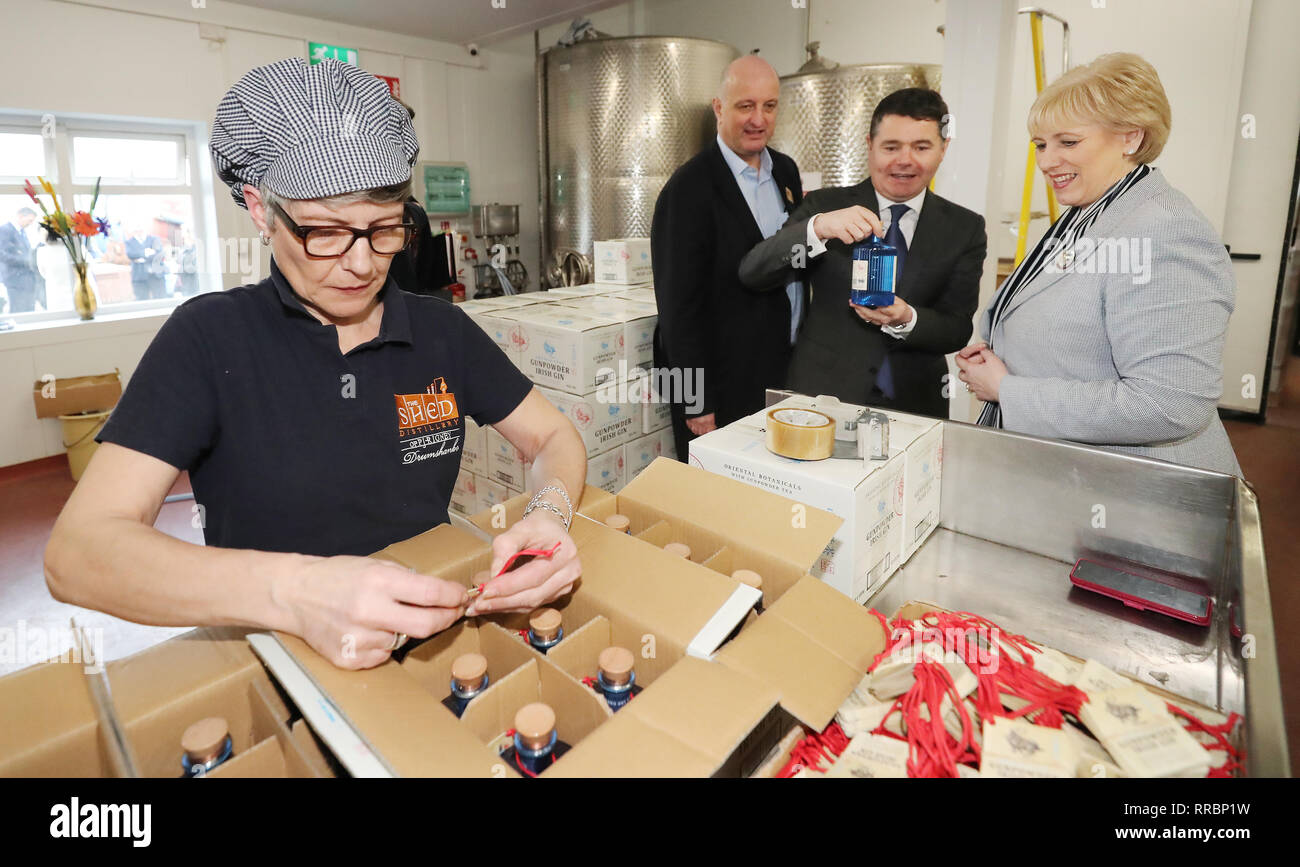 During a visit to the distillery in drumshambo co leitrim hi-res stock ...
