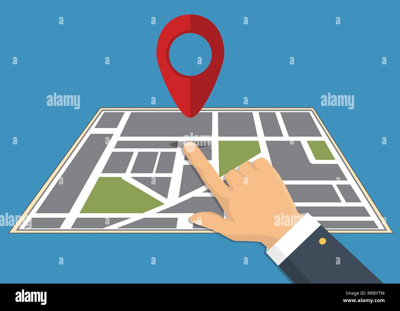 Map. The concept of navigation. Delivery. Vector illustration Stock ...