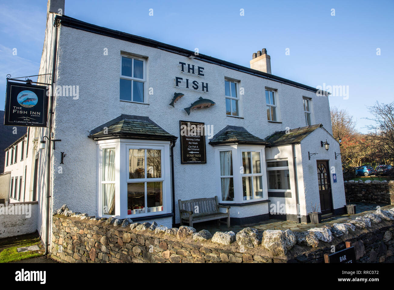 The Fish Inn and restaurant in Buttermere, Lake District national park ...
