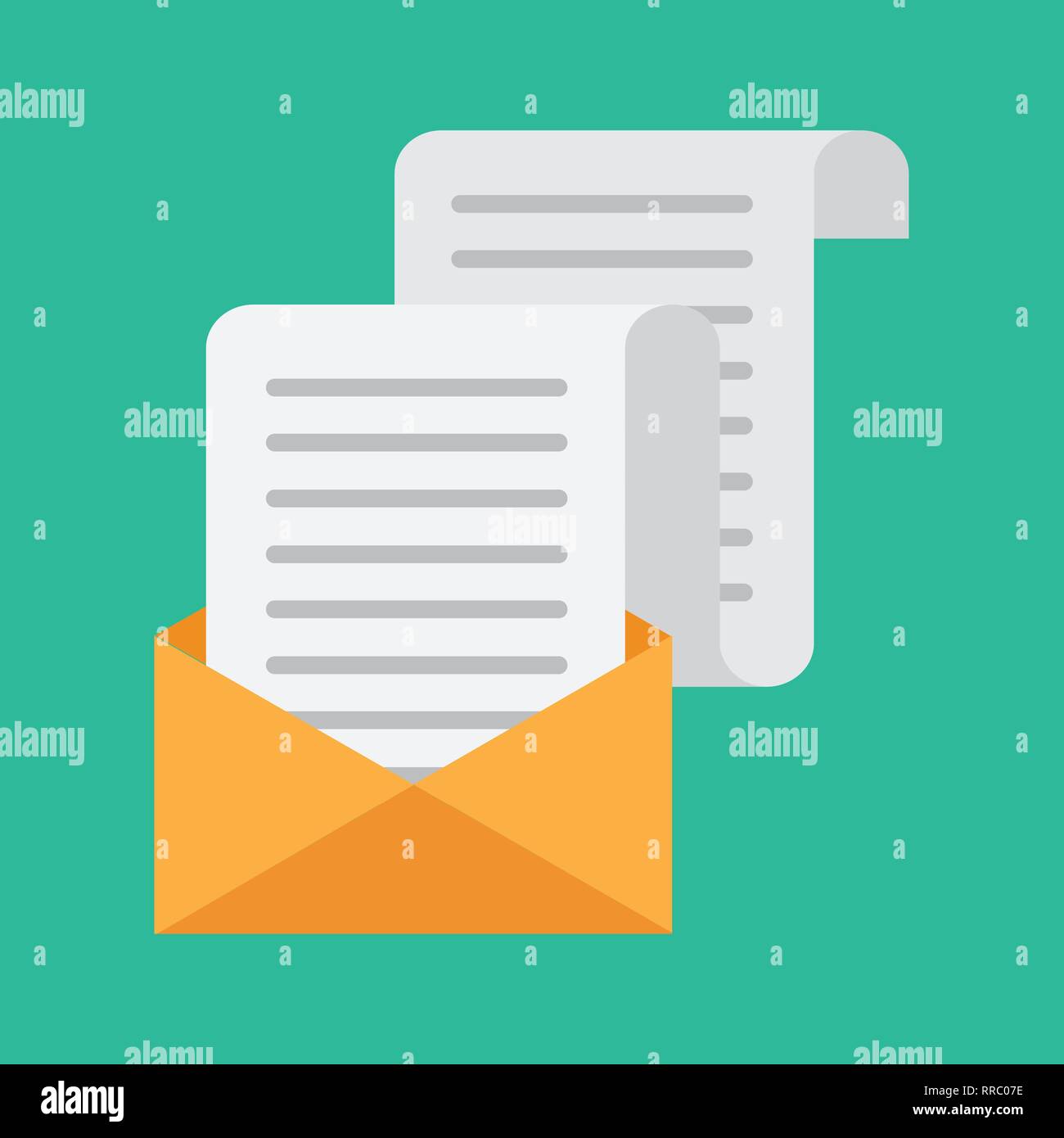 Open Envelope. Vector illustration. Letter and envelope vector icon ...