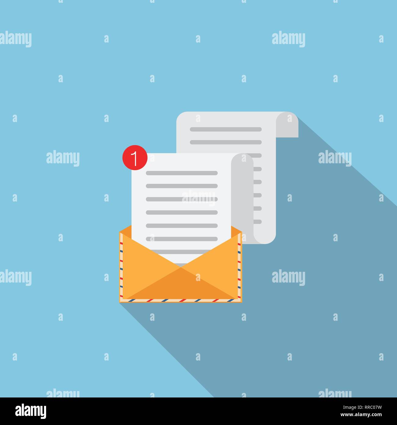 Open Envelope. Vector illustration. Letter and envelope vector icon ...