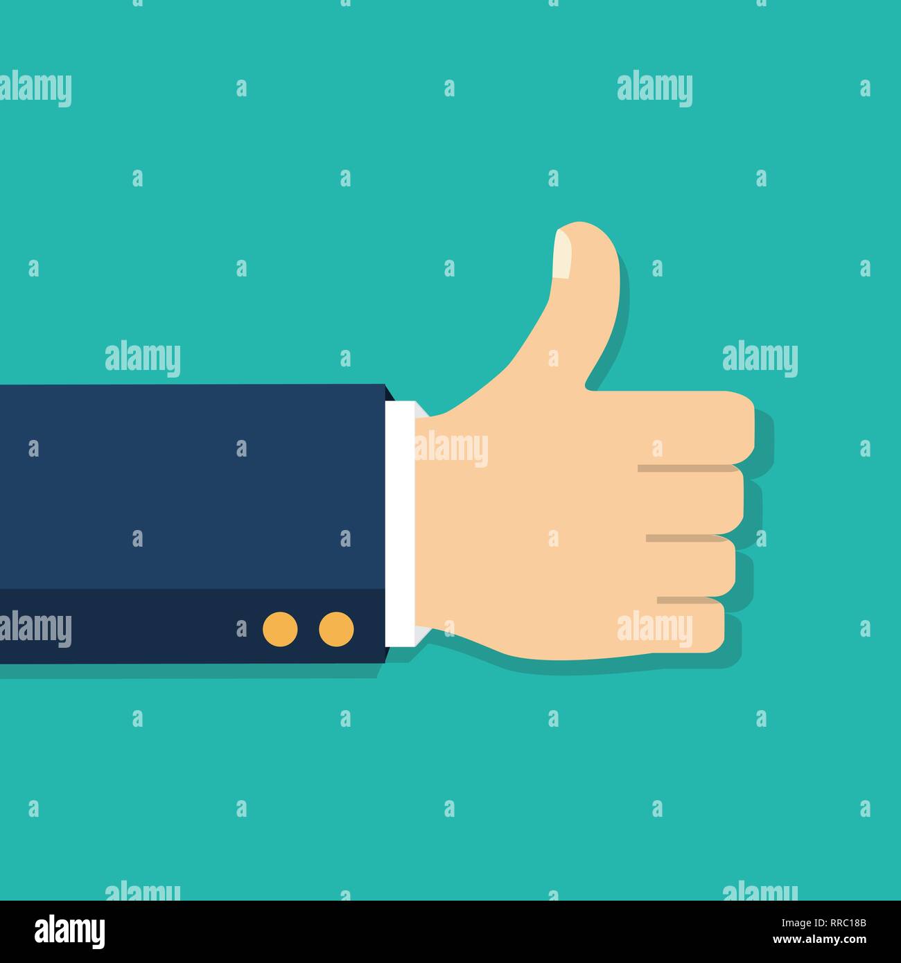 Thumb Up vector icon. Isolated on a background. Like symbol. Vector ...