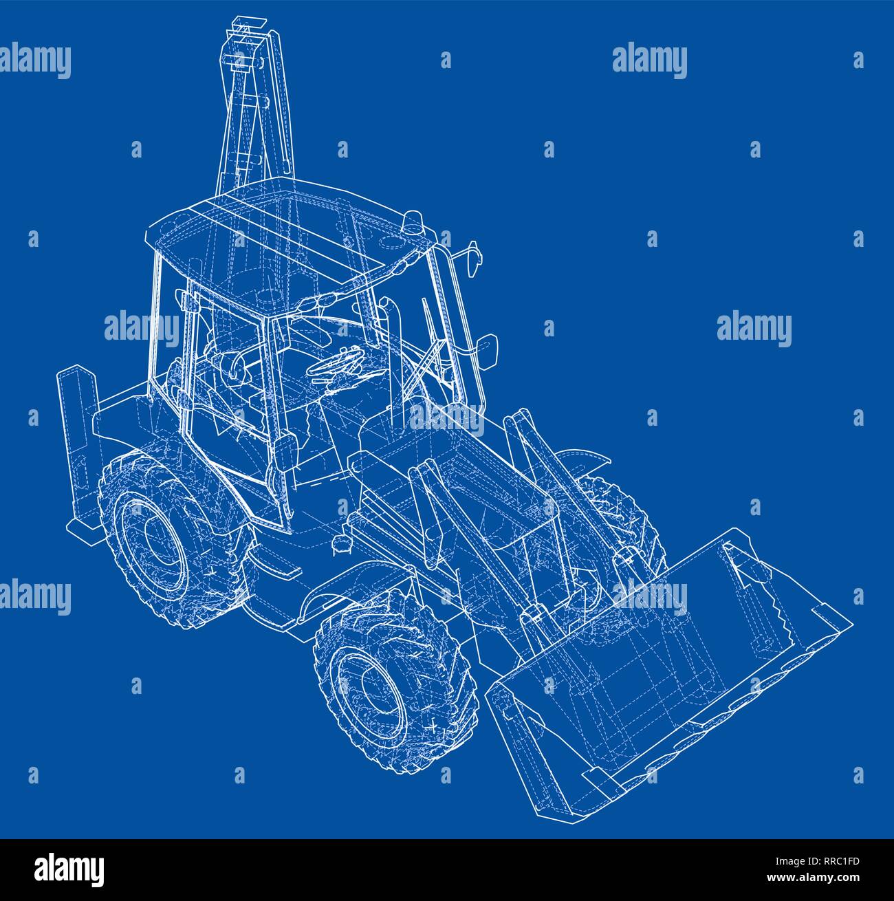 Loading shovel with back actor Stock Vector Images - Alamy