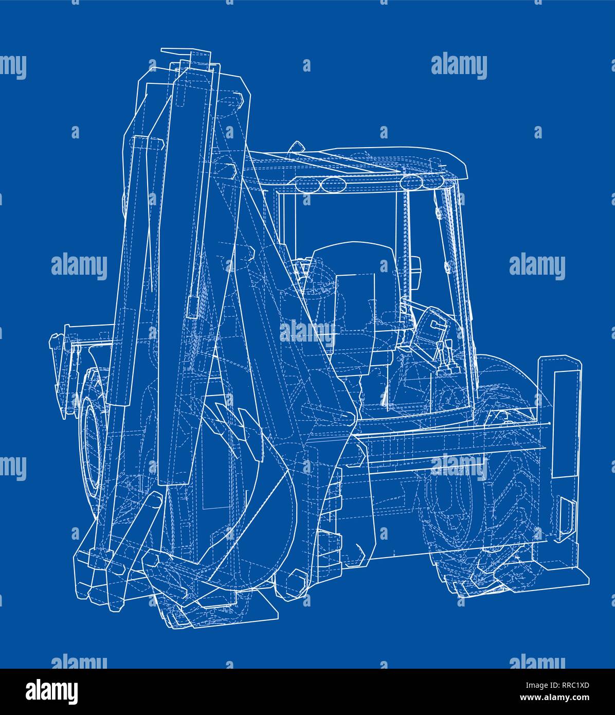 Sketch of Loading Shovel with Back Actor Stock Vector Image & Art - Alamy