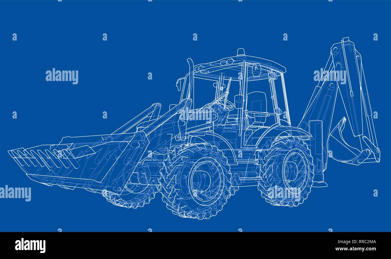 Sketch of Loading Shovel with Back Actor Stock Vector Image & Art - Alamy