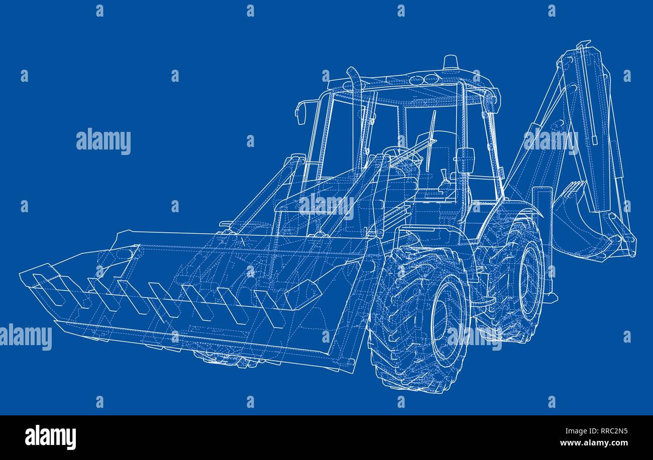 Sketch of Loading Shovel with Back Actor Stock Vector Image & Art - Alamy