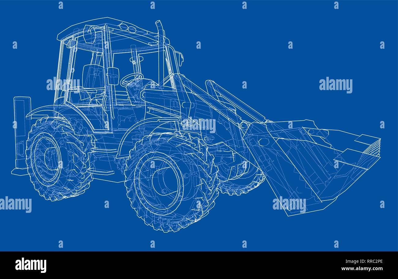 Sketch of Loading Shovel with Back Actor Stock Vector Image & Art - Alamy
