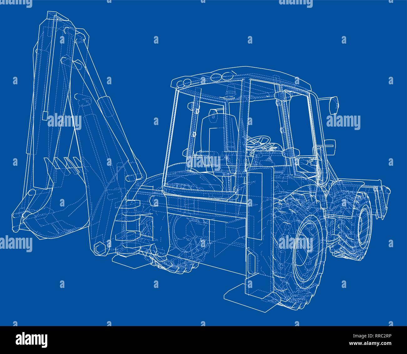 Loading shovel with back actor Stock Vector Images - Alamy