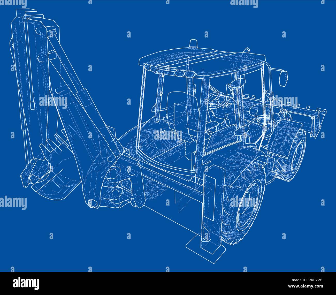 Loading shovel with back actor Stock Vector Images - Alamy