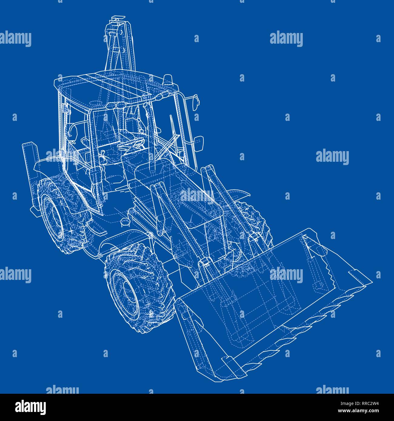 Loading shovel with back actor Stock Vector Images - Alamy