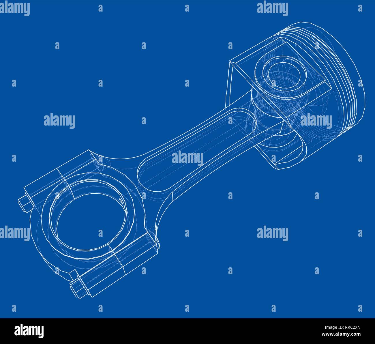 Sketch of piston. Vector rendering of 3d Stock Vector Image & Art - Alamy