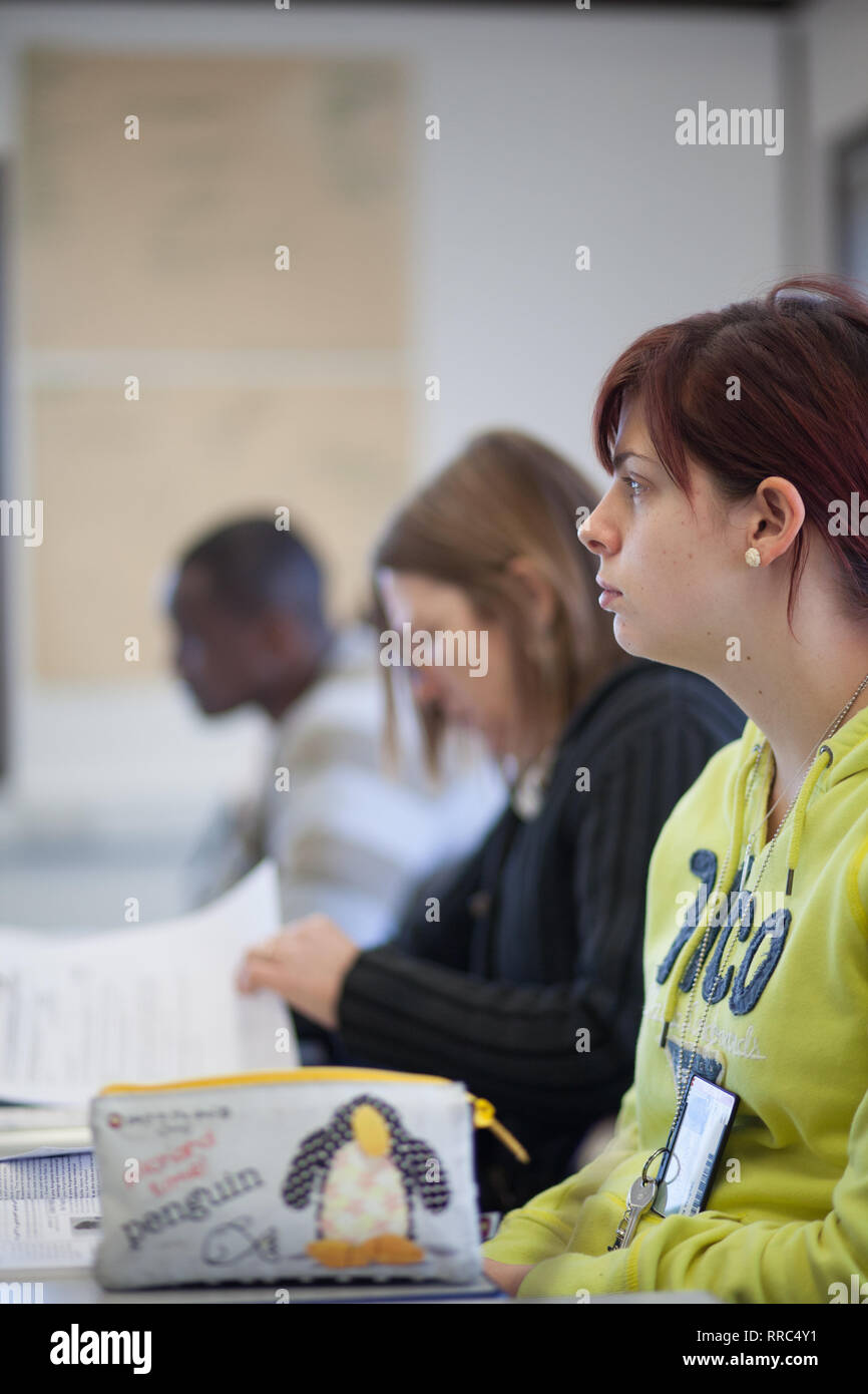 adults in a further education college studying history Stock Photo - Alamy
