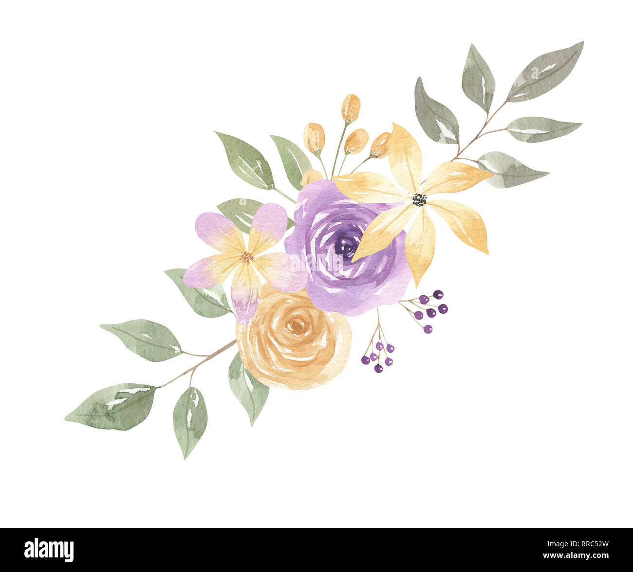 Purple Watercolor Flower