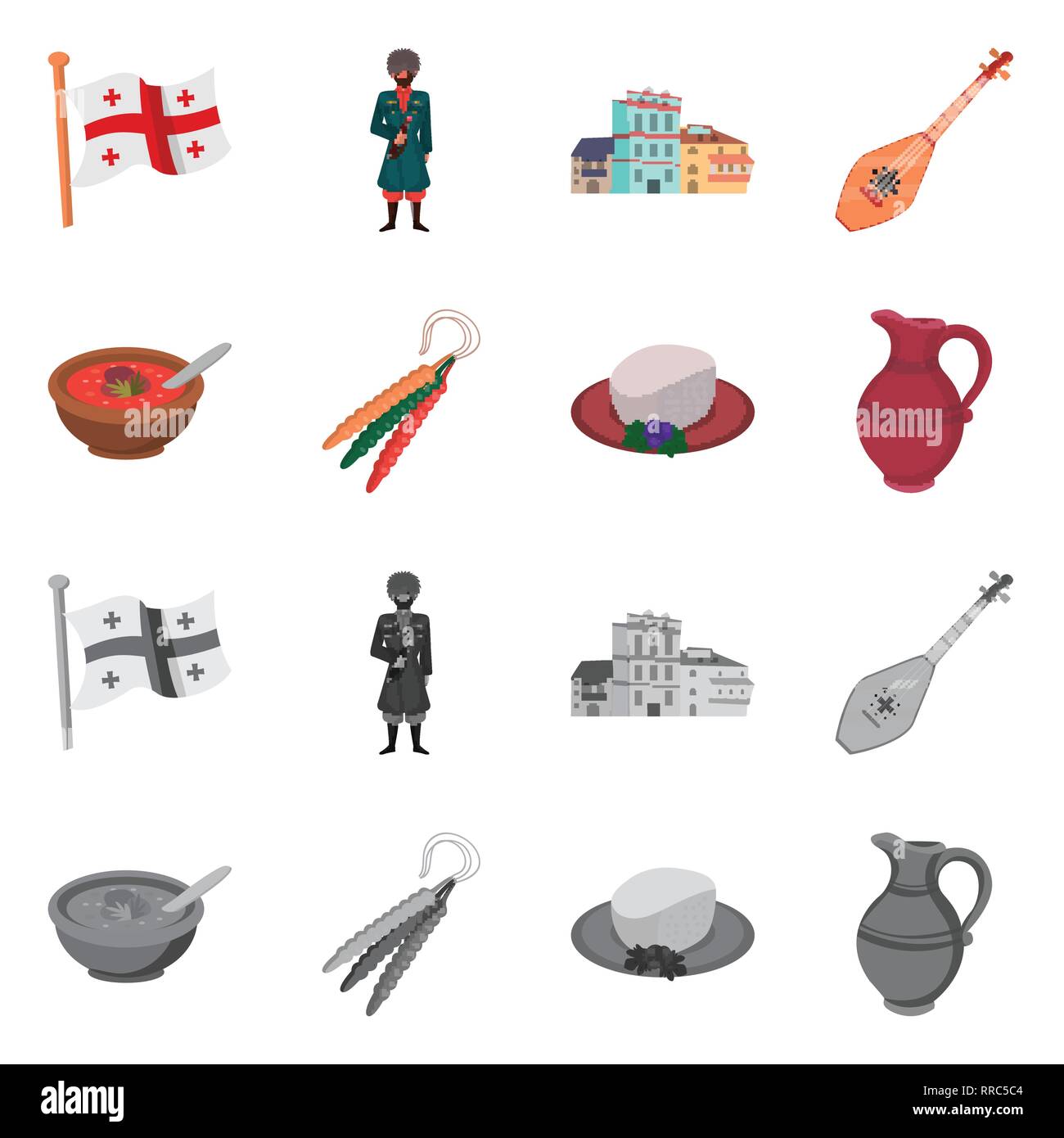 Vector design of culture and sightseeing sign. Set of culture and ...