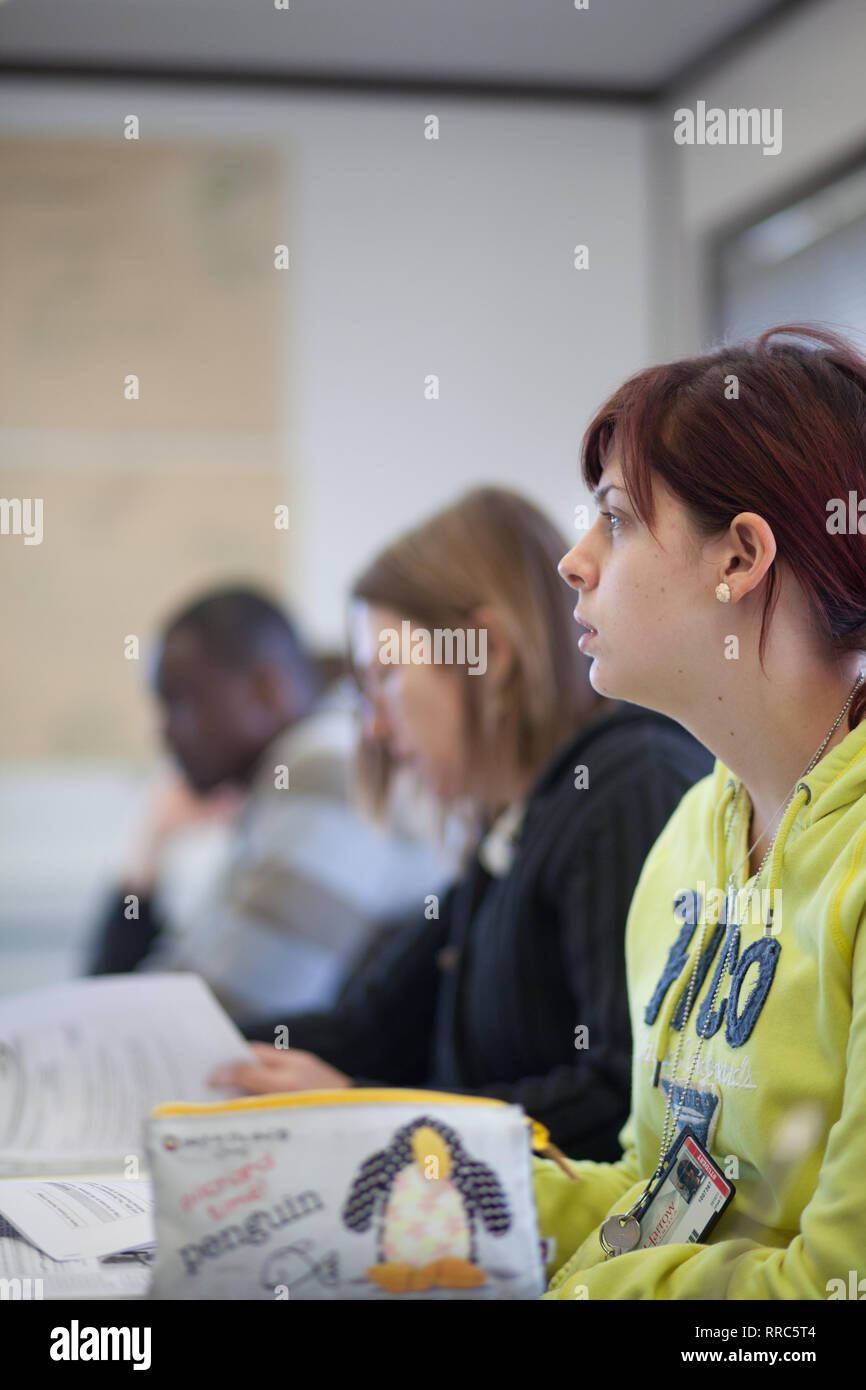 adults in a further education college studying history Stock Photo - Alamy