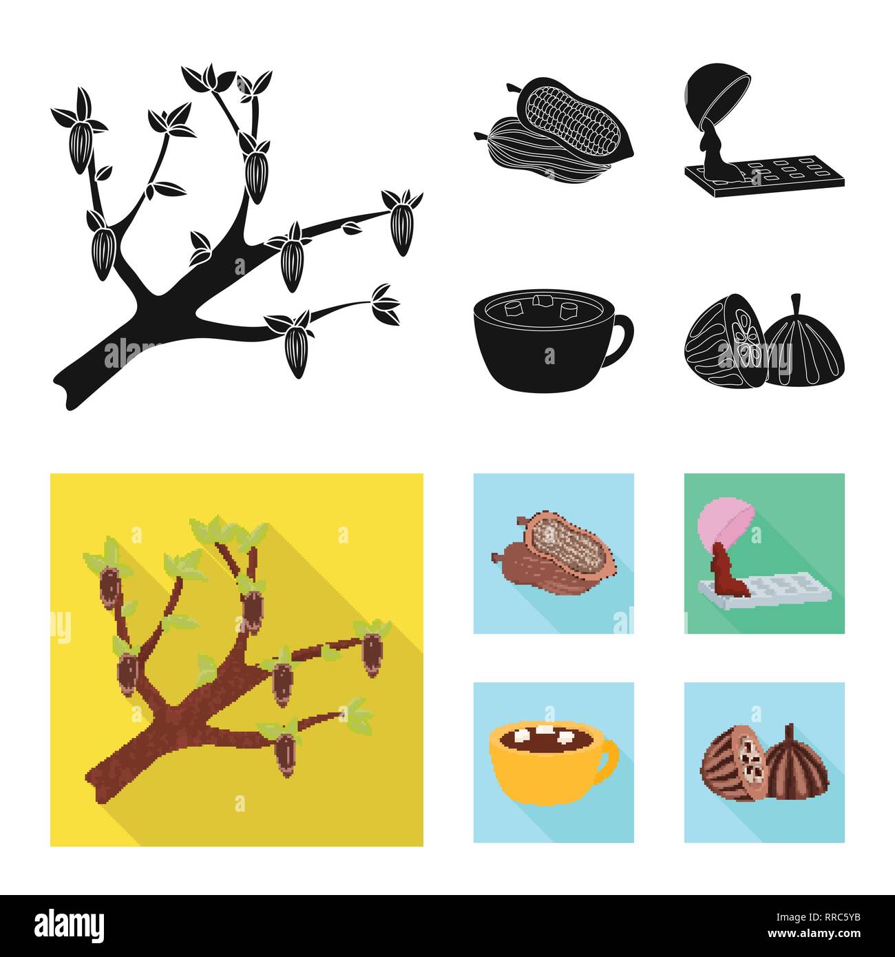 Chocolate seed form hot Stock Vector Images - Alamy