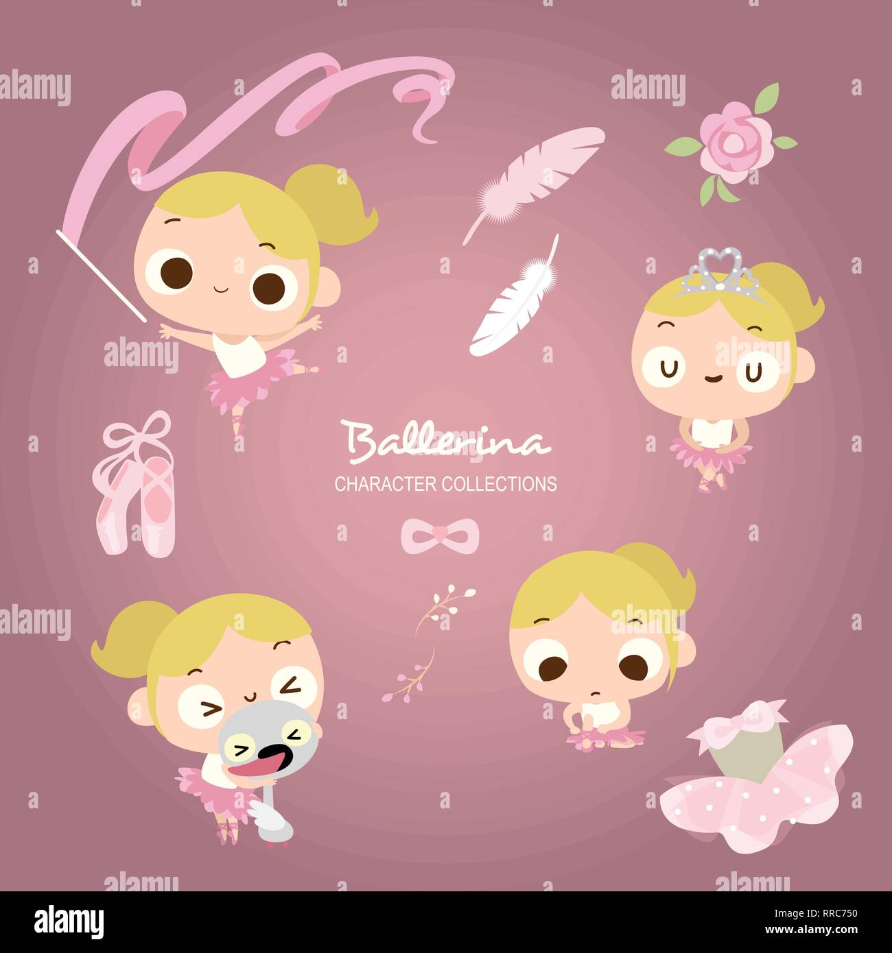 Kids dancing ballet Stock Vector Images - Alamy