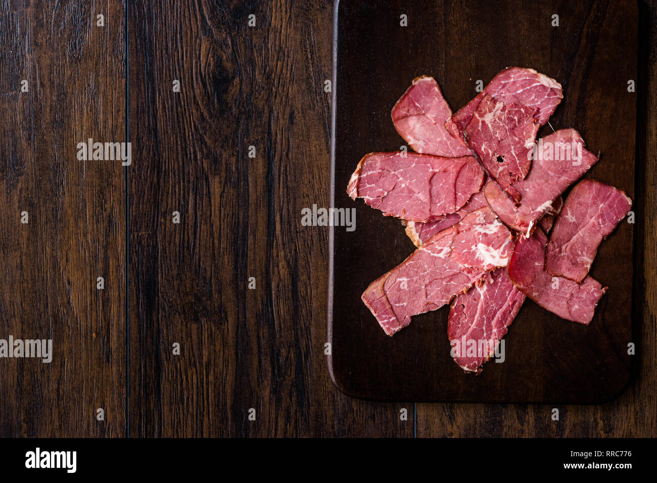 Smoked and Dried Fillet Meat Slices / Kuru Et. Organic Food Stock Photo ...